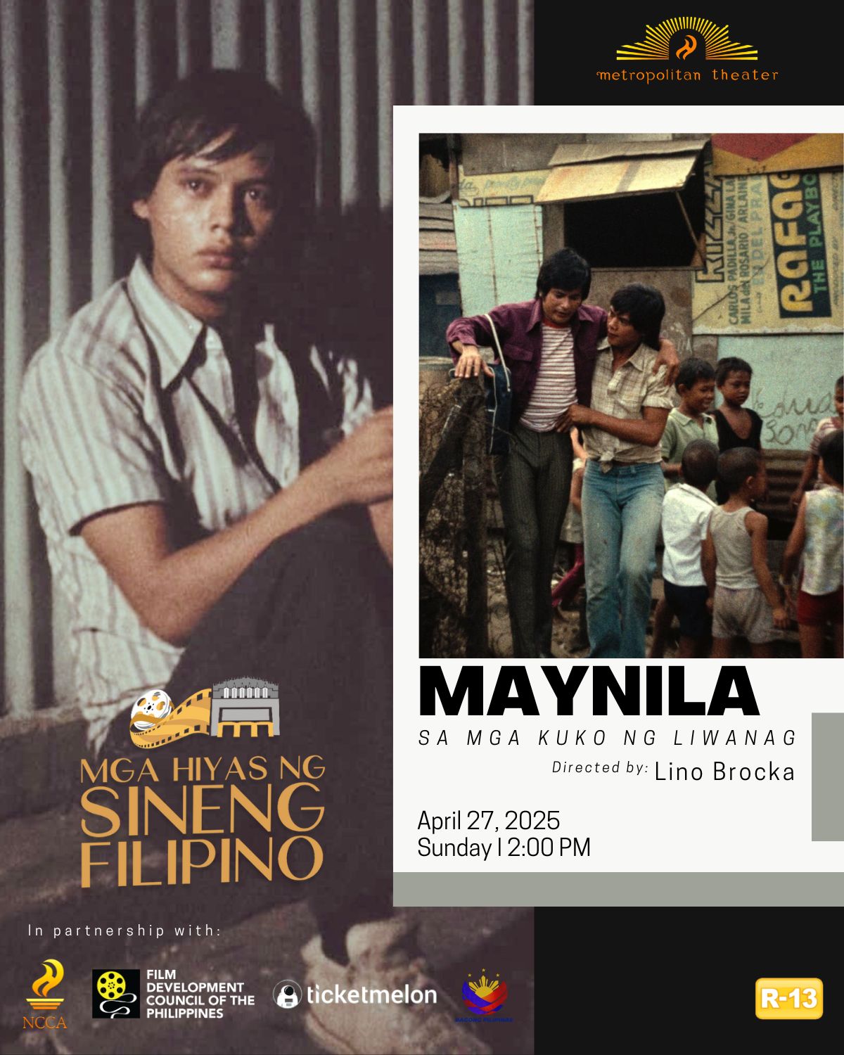 MGA HIYAS NG SINENG FILIPINO featuring the film, 'Ang Maynila sa mga Kuko ng Liwanag' - Ticketmelon